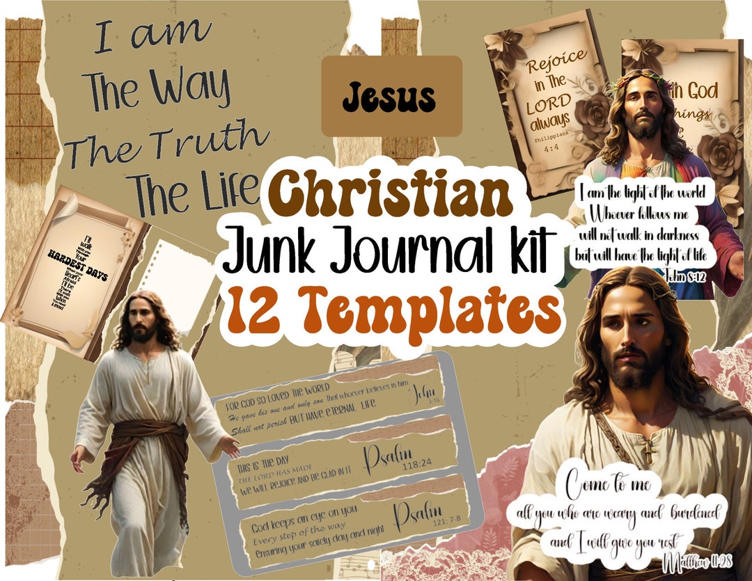 Christian Junk Journal Kit, Prayer Junk Journal Kit, Faith Junk Journal Kit, Bible Junk Journal ...