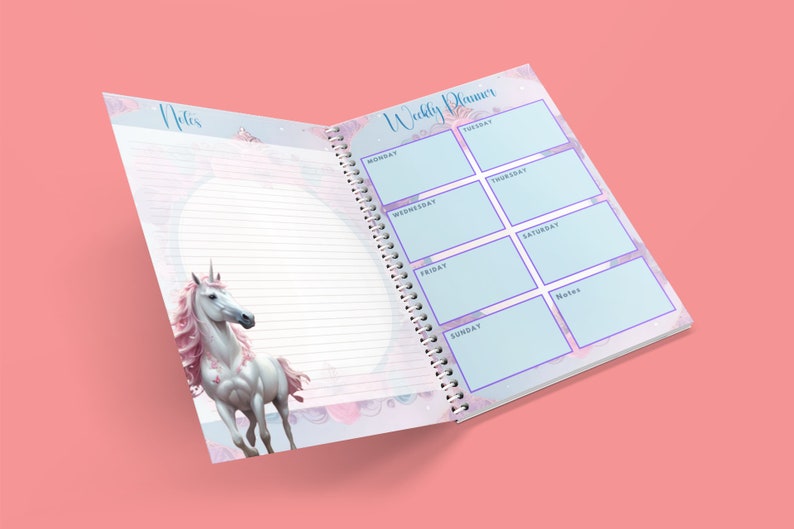 Personalized Planner Unicorn Journal Kids Notebook Custom Girls ...