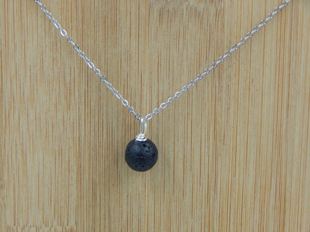 Lava Rock Necklace, Lava Stone Necklace, Lava Rock Diffuser Necklace ...