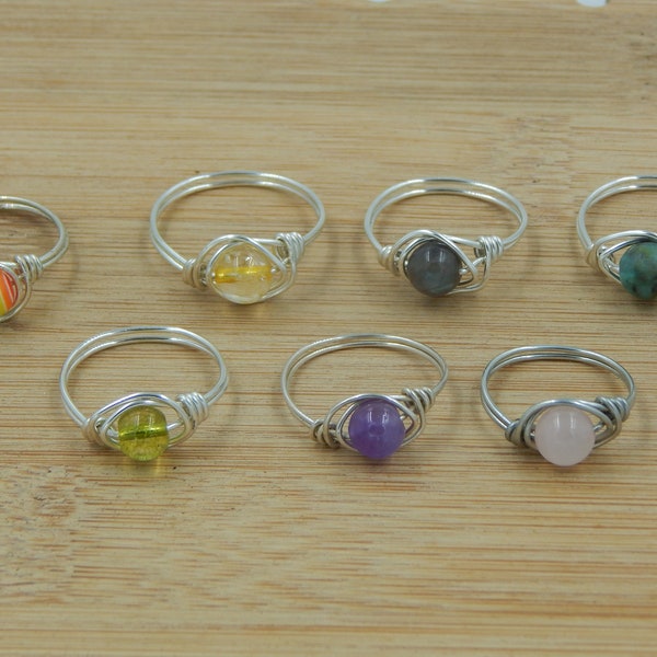 Wire Wrapped Rings - Etsy