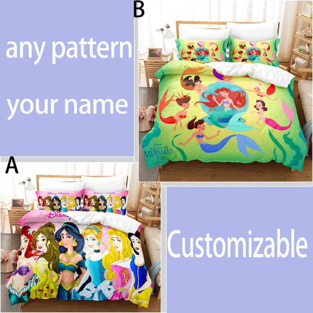 The Little Mermaid Cartoon Duvet Cover Set Bedding Sets With - Etsy
