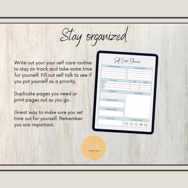 Self Care Journal | Self Care Workbook | Stress Management | Wellness ...