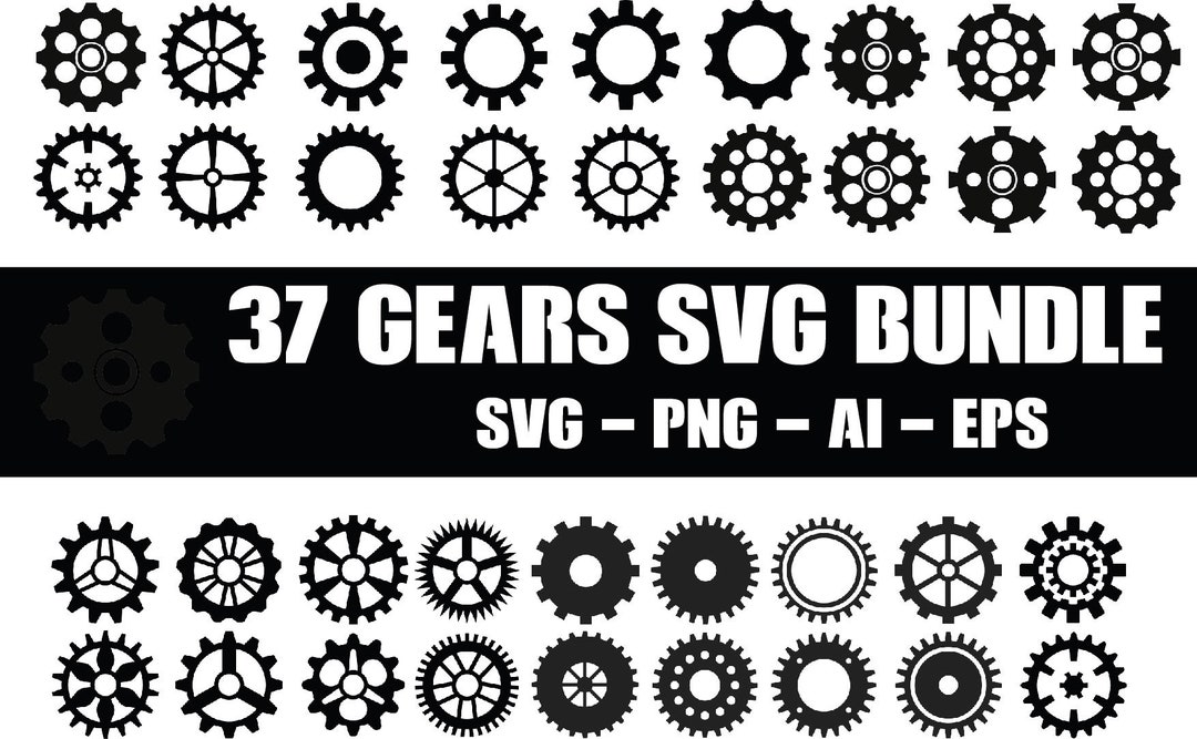Gears SVG Bundle, Metal Gears Svg, Steampunk Svg, Cog Wheels Svg, Gears ...