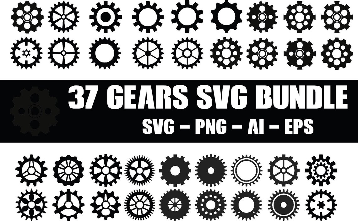 Gears SVG Bundle, Metal Gears Svg, Steampunk Svg, Cog Wheels Svg, Gears ...