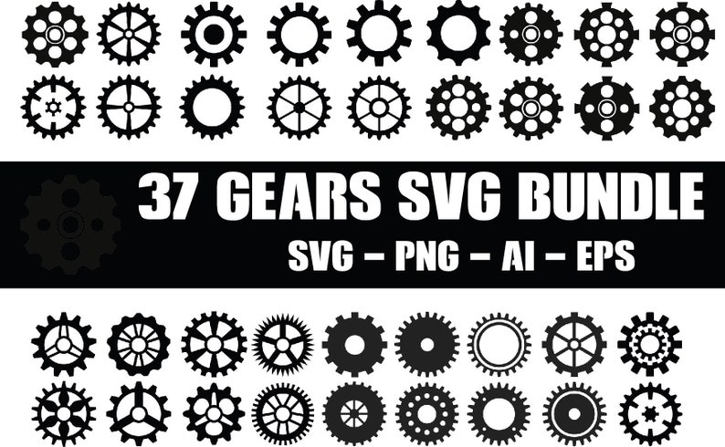 Gears SVG Bundle, Metal Gears Svg, Steampunk Svg, Cog Wheels Svg, Gears ...