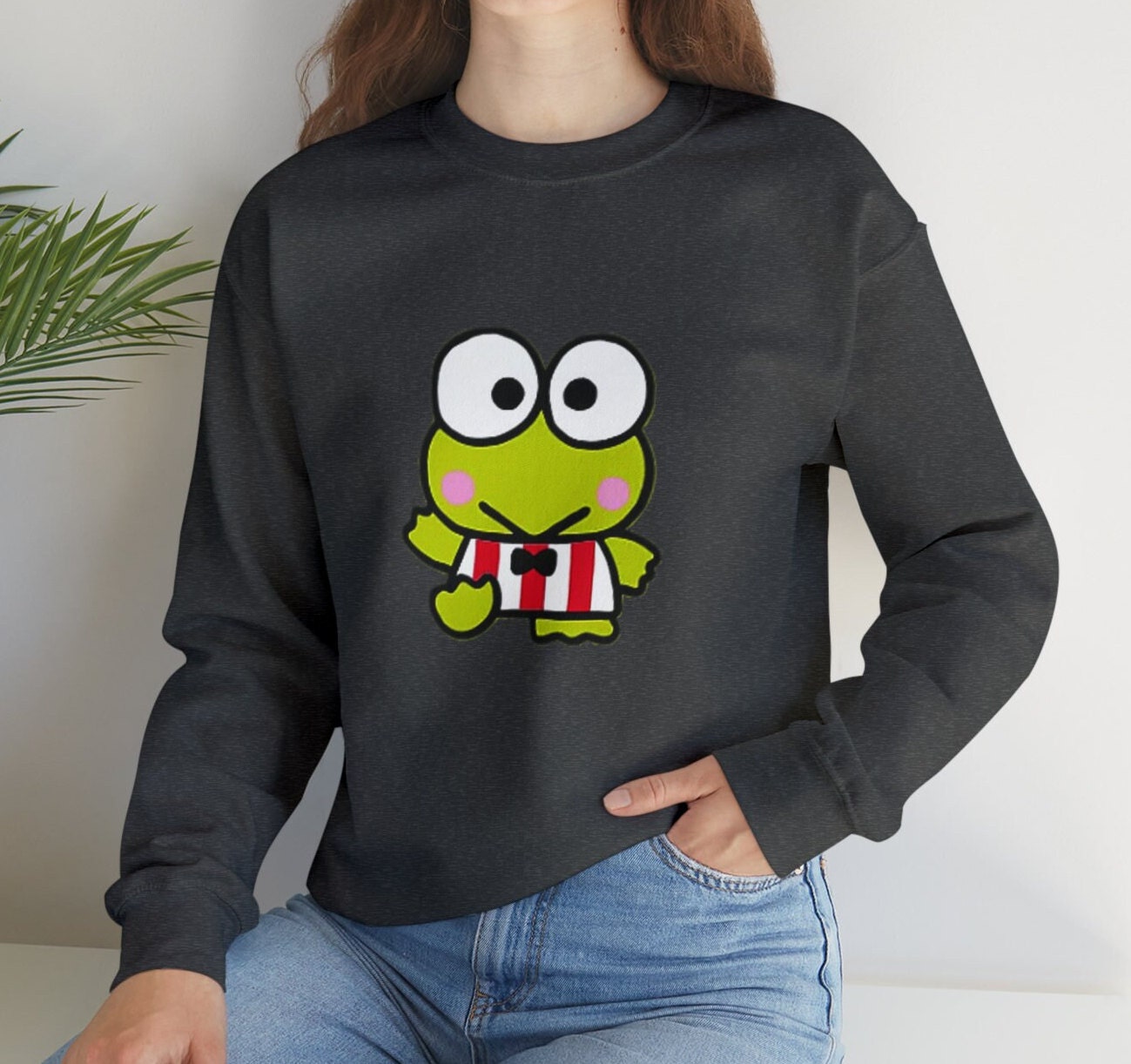 Keroppi Sweatshirt Cute Sanrio Sweater Keroppi Sweater Cute Sanrio Gift ...