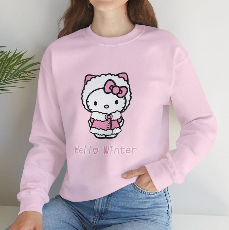 Hello Kitty Sweatshirt Hello Kitty Sweater Shirt Cat - Etsy