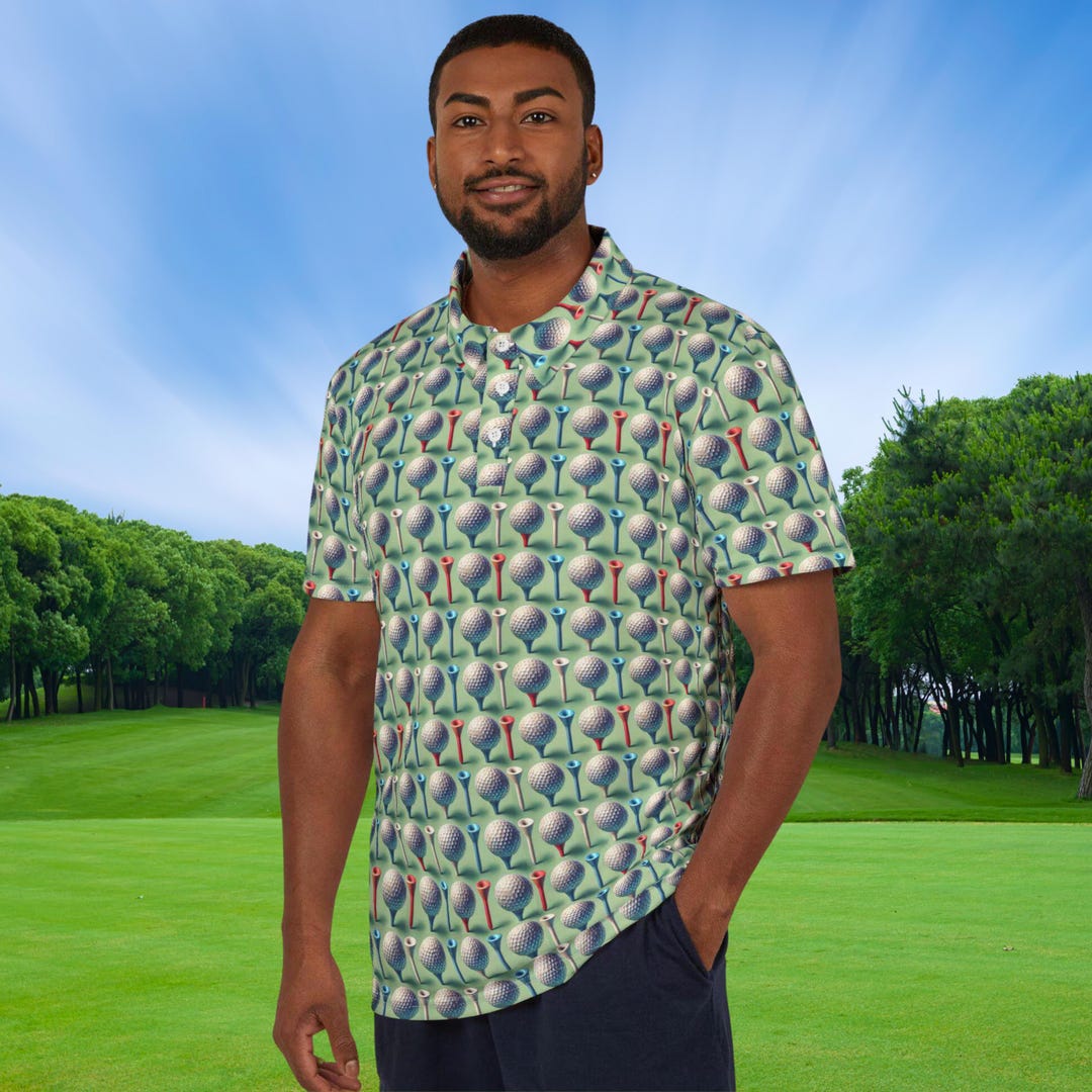 Golf Ball Polo Shirt Golf Lover Gift Golfing Apparel Sports Fan Gift ...