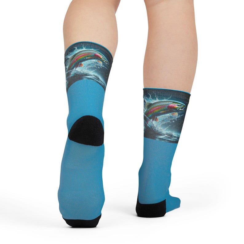 Rainbow Trout Socks - Fisherman Theme Socks - Lake Lover Apparel ...