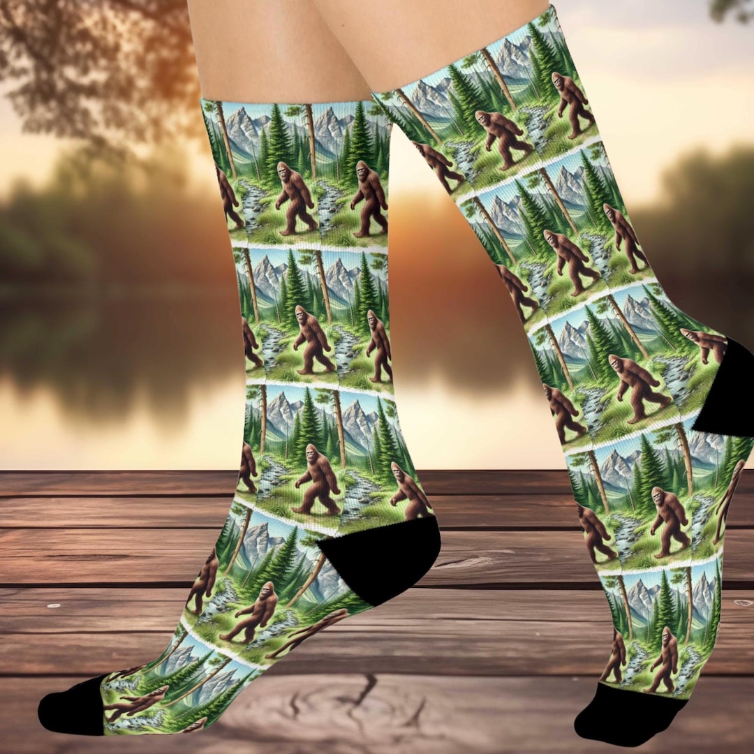 Bigfoot Socks Yetti Sock Design Sasquatch Footwear, Camping Essentials ...