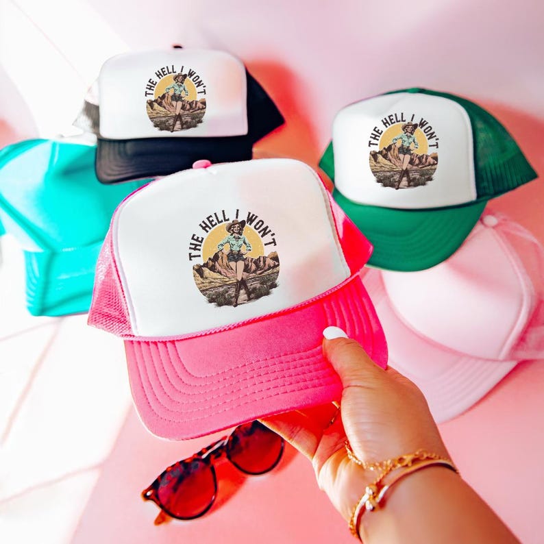 Cowgirl Trucker Hat Country Girl Hats Retro Cowgirls Caps Western Festival Cap, the Hell I Won't ...