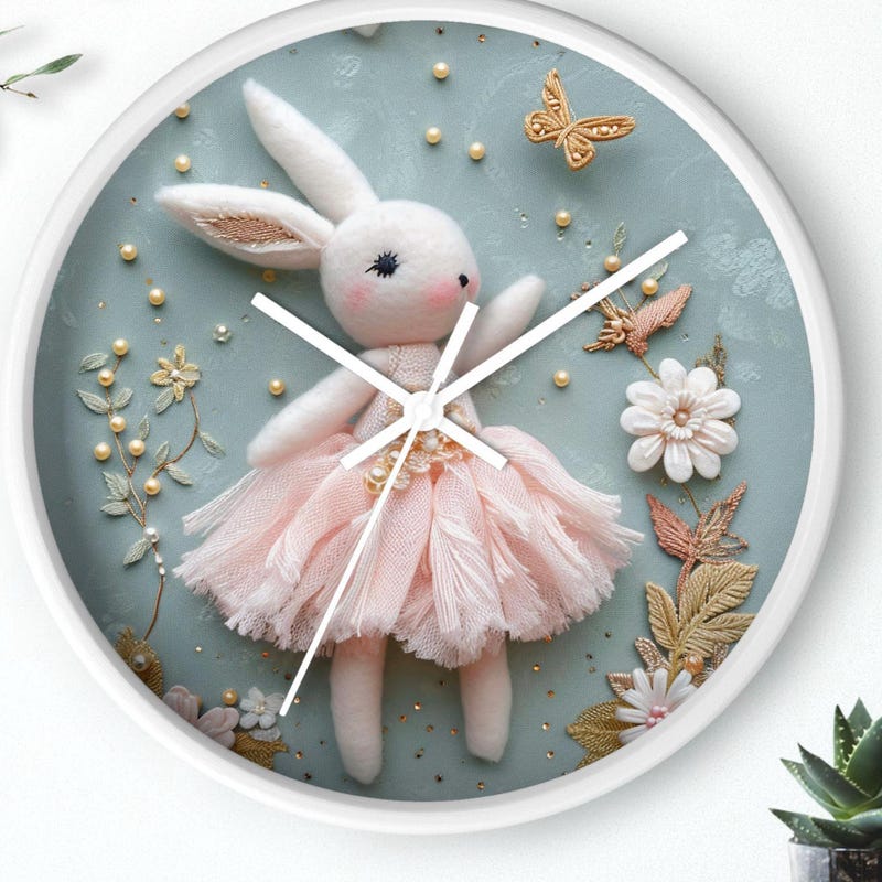 Bunny Clock - Etsy