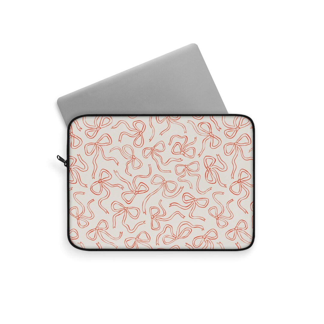 Cute Red Bow Laptop Sleeve, Aesthetic Accessory, Cottage Core, Coquette ...