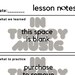 Music Lesson Parent Note-taking Sheet - Etsy