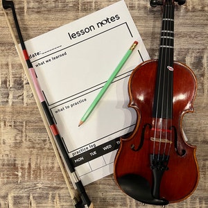 Music Lesson Parent Note-taking Sheet - Etsy