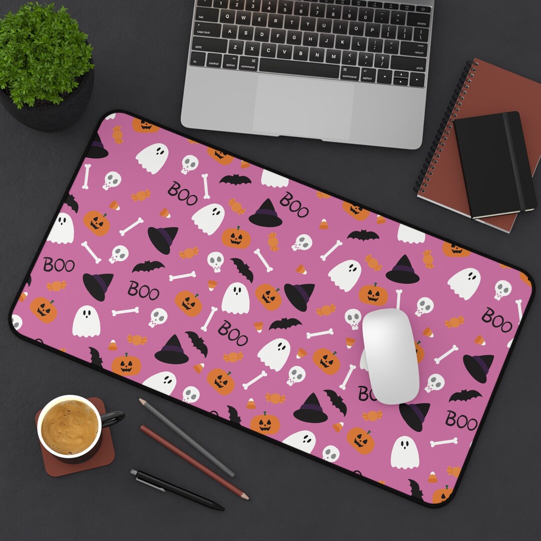 Halloween Desk Mat Spooky Themed Desk Mat Cute Office - Etsy