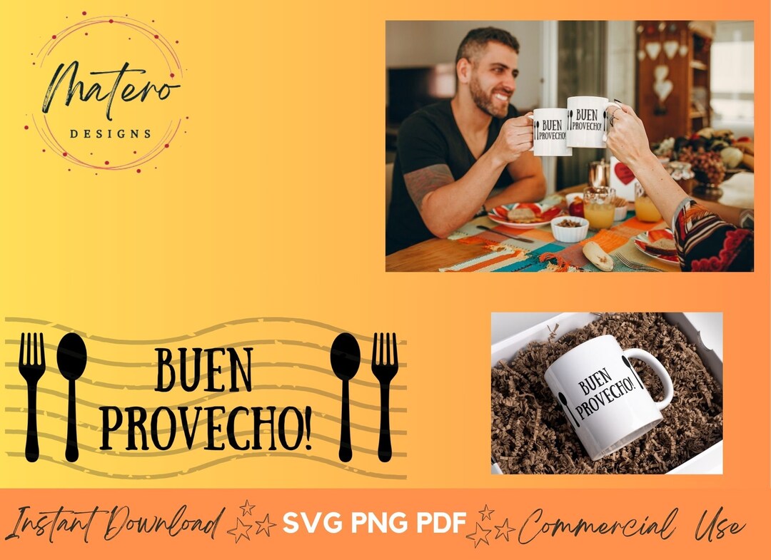 Buen Provecho SVG PNG and PDF Formats Are Included in This - Etsy