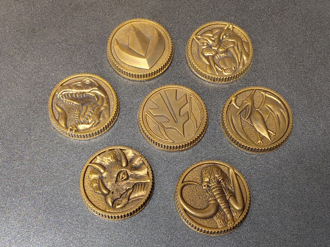 Full Set Power Rangers Mighty Morphin Power Coin Legacy REPLICA Set of ...