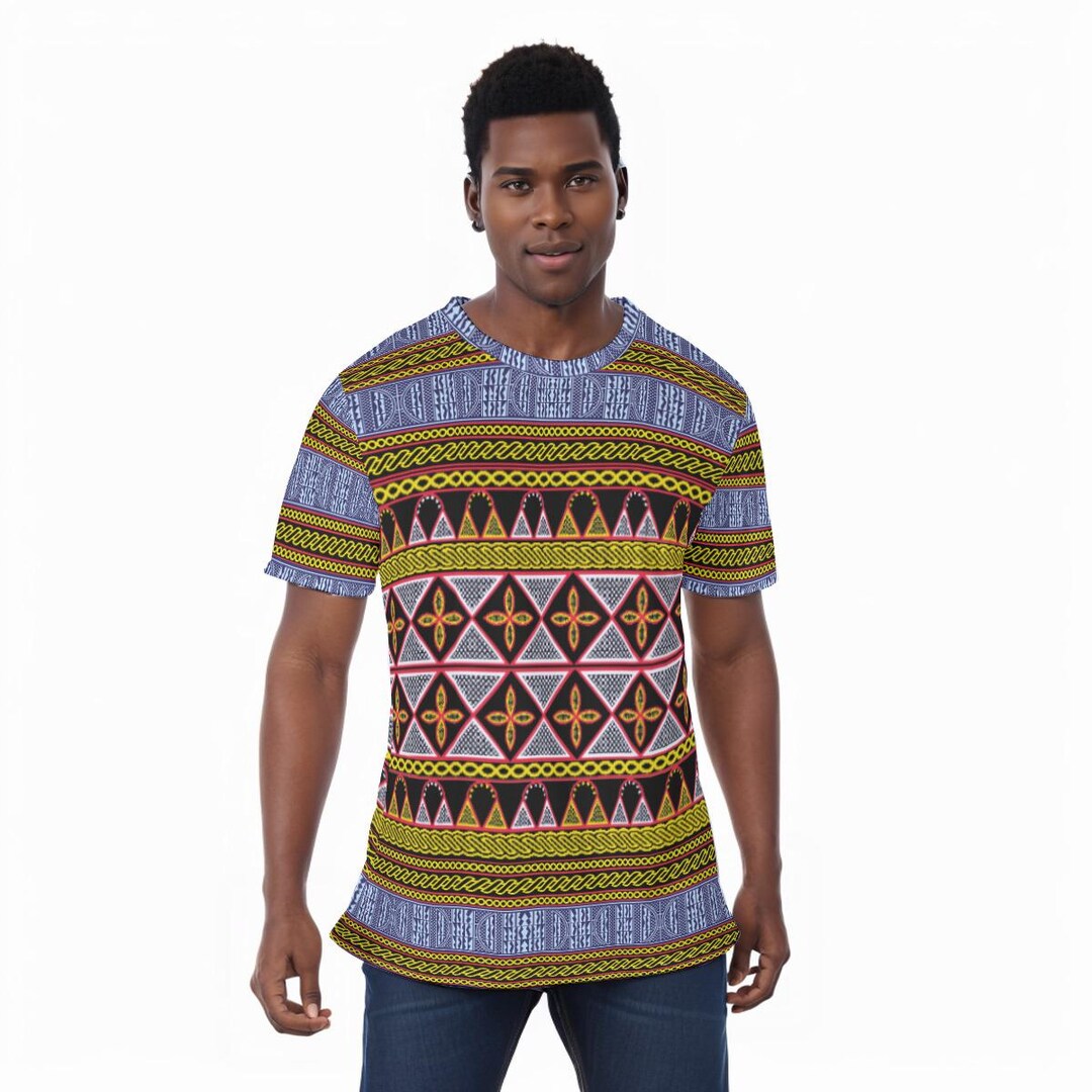 Bamenda Bamileke Toghu T-shirt | All-over Print Unisex Tee | Ndop ...
