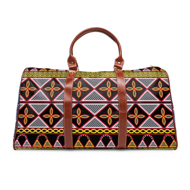 Yellow Toghu Blue Ndop Sides Waterproof African Travel Bag - Etsy