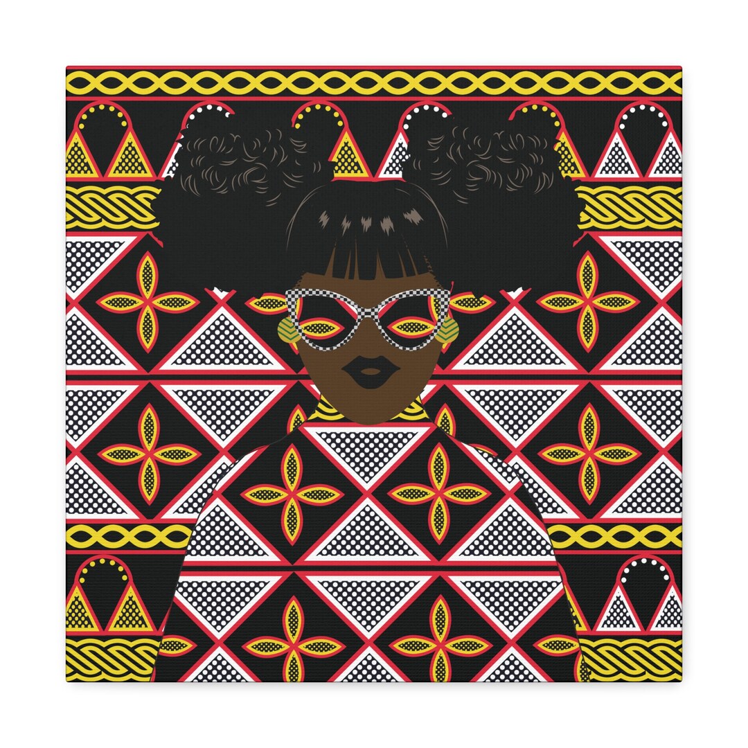 Ndanda in Yellow Toghu Illusion Art African Canvas Gallery Wraps - Etsy