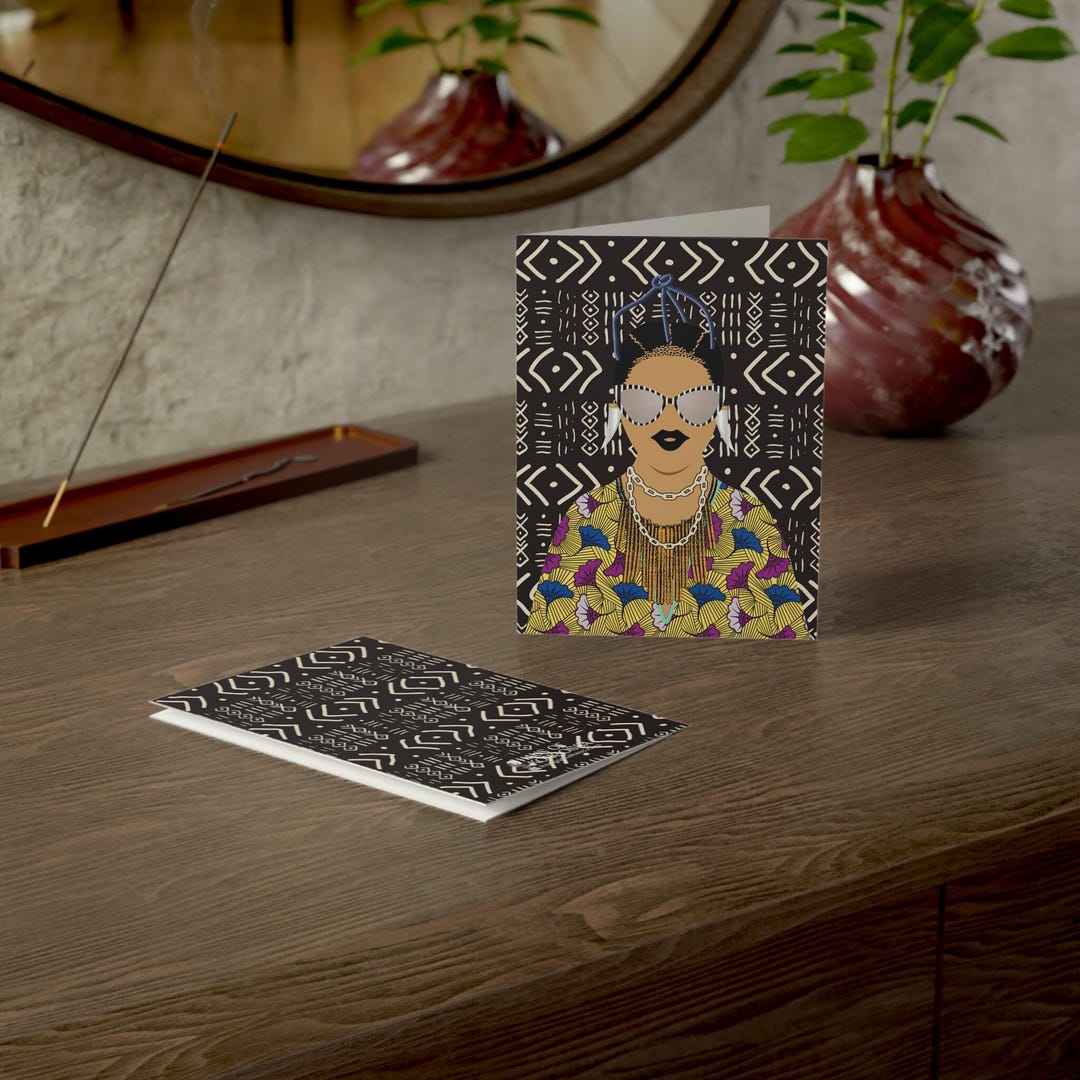 Floral Mudcloth African Greeting Cards (4.6x6.25, 10pc) - Etsy