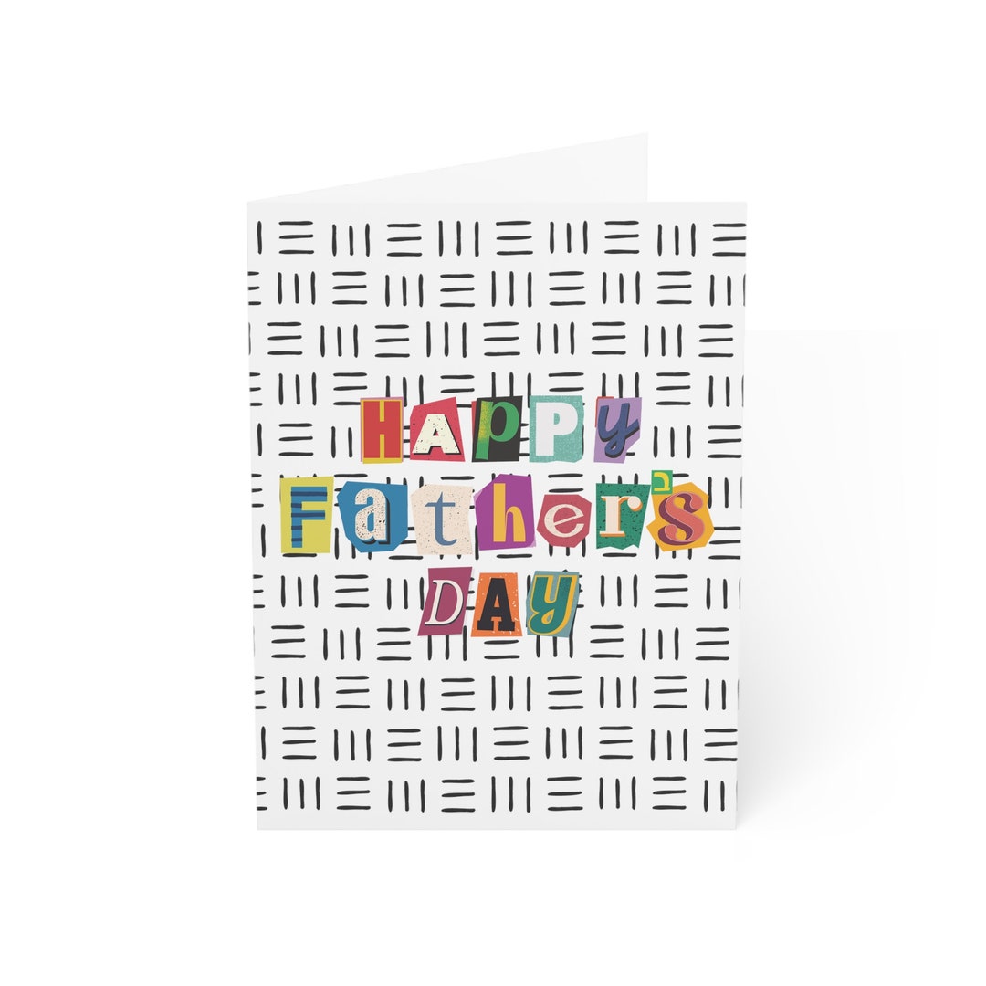 Happy Father's Day Magazine Letters Greeting Cards 1, 10pcs - Etsy