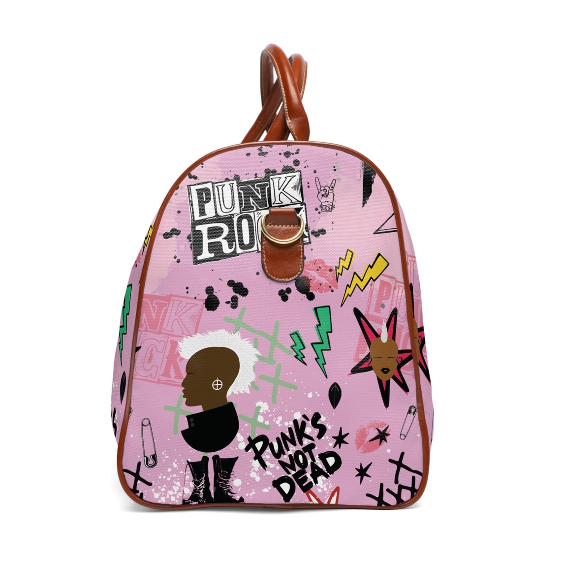 Pink Punk Backdrop Waterproof African Travel Bag - Etsy