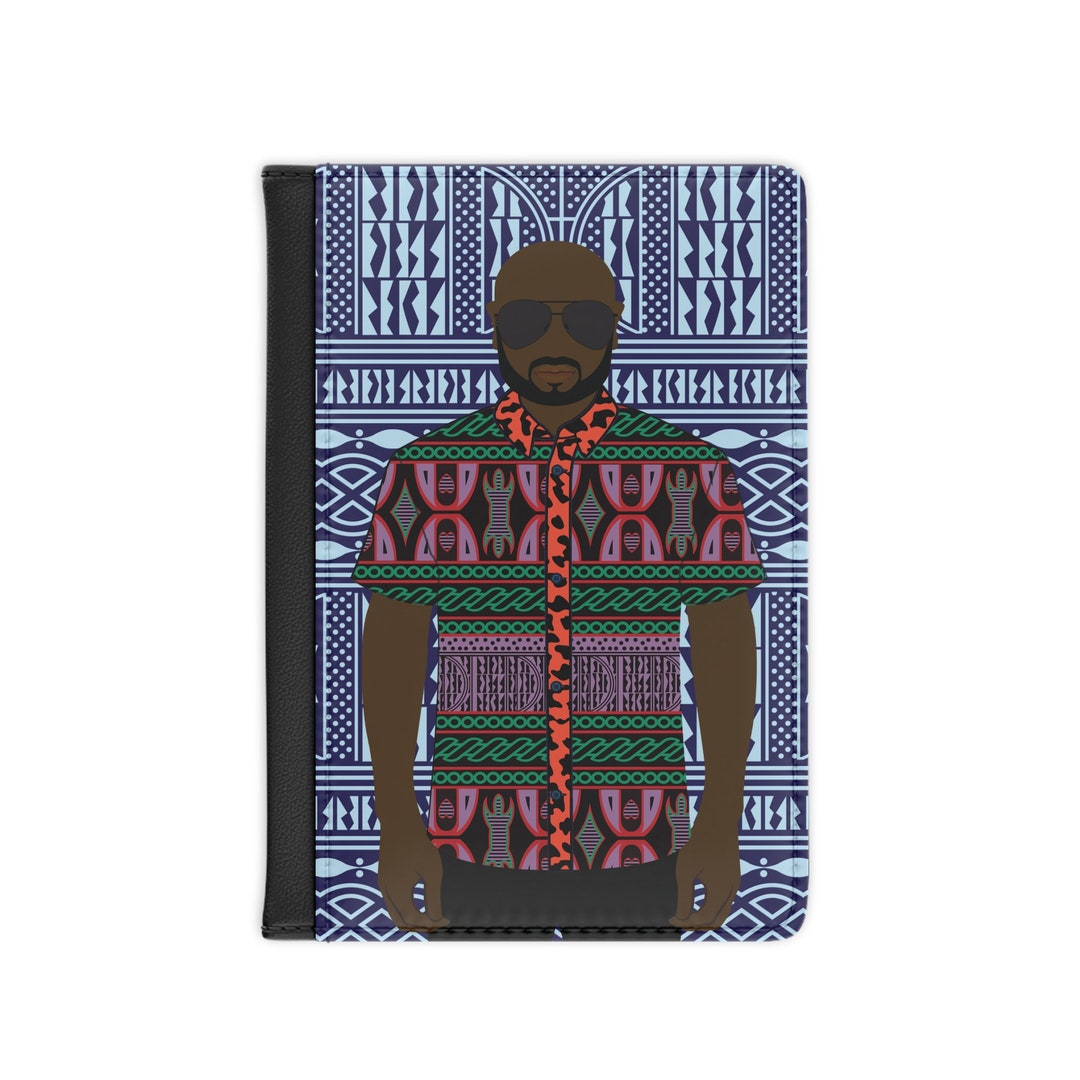 Le Monsieur - Purple Toghu on Blue Ndop - Passport Cover - Etsy