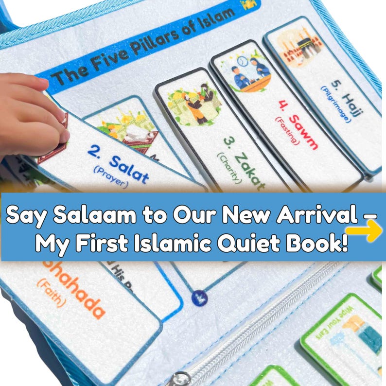 Ramadan Gift for Kids – Muslim Montessori Travel Book for Kids – Learn ...