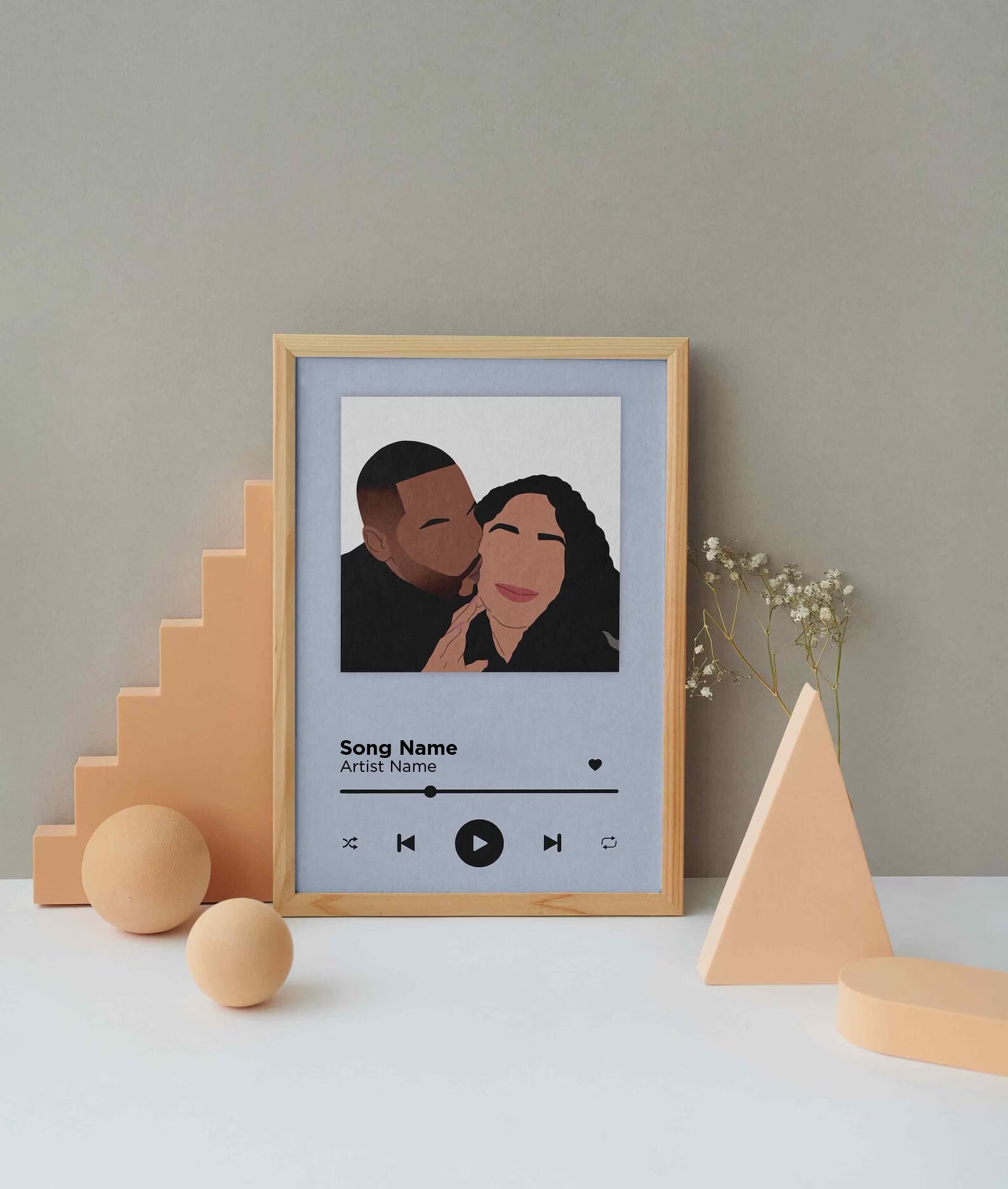 Faceless Portrait With Song Code Album Cover Illustration, Gifts for ...