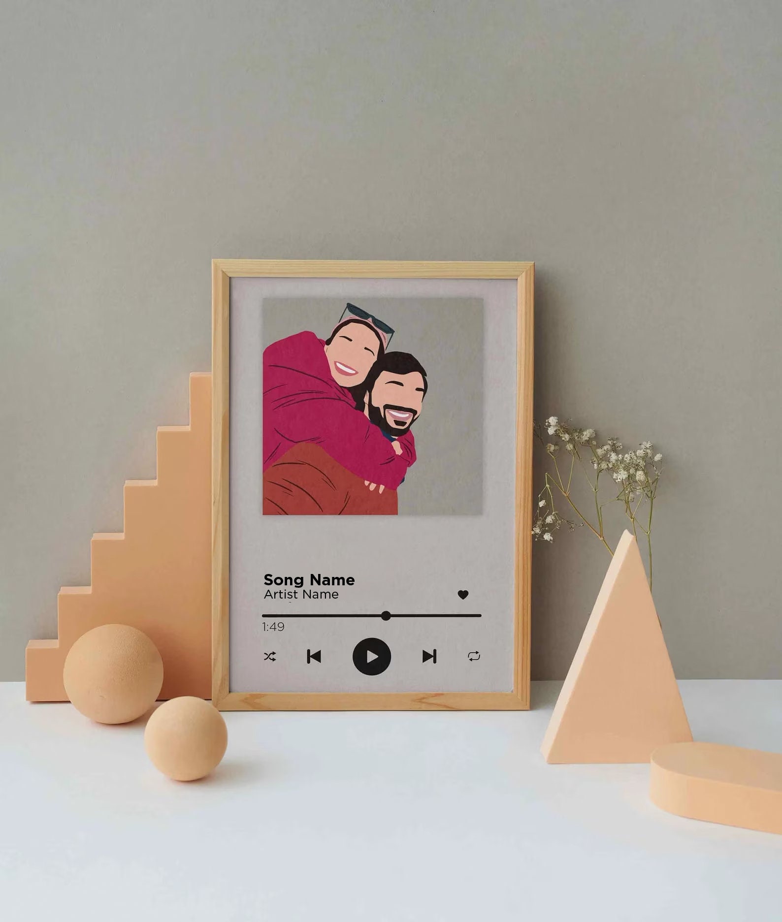 Faceless Portrait With Song Code Album Cover Illustration, Gifts for ...