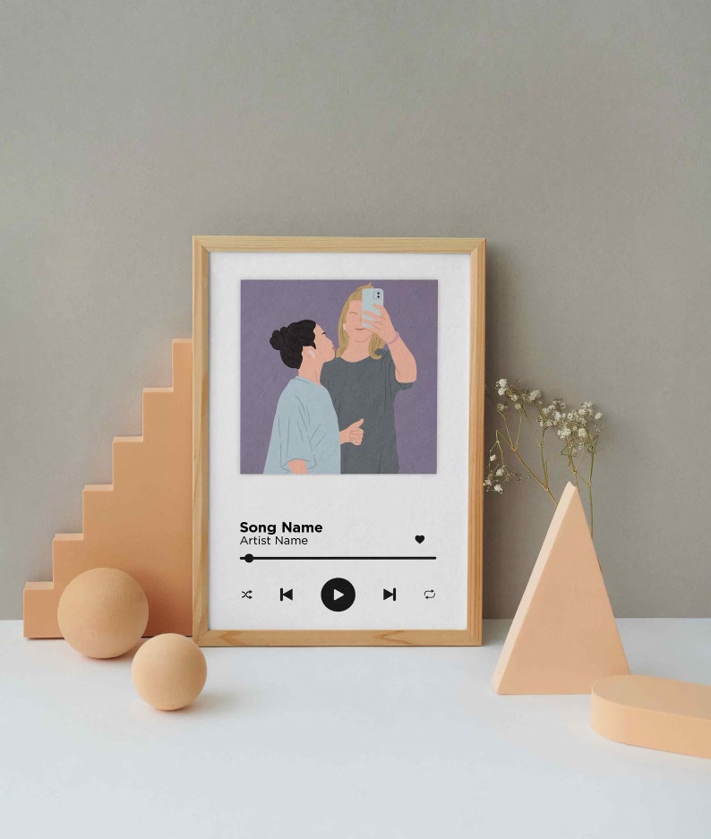 Faceless Portrait With Song Code Album Cover Illustration, Gifts for ...