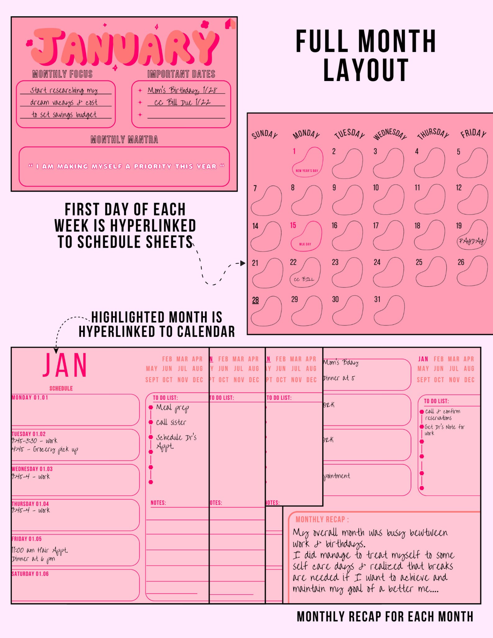 Digital 2024 Mantra + 369 Manifest Journal | 365 Day Planner | Schedule ...