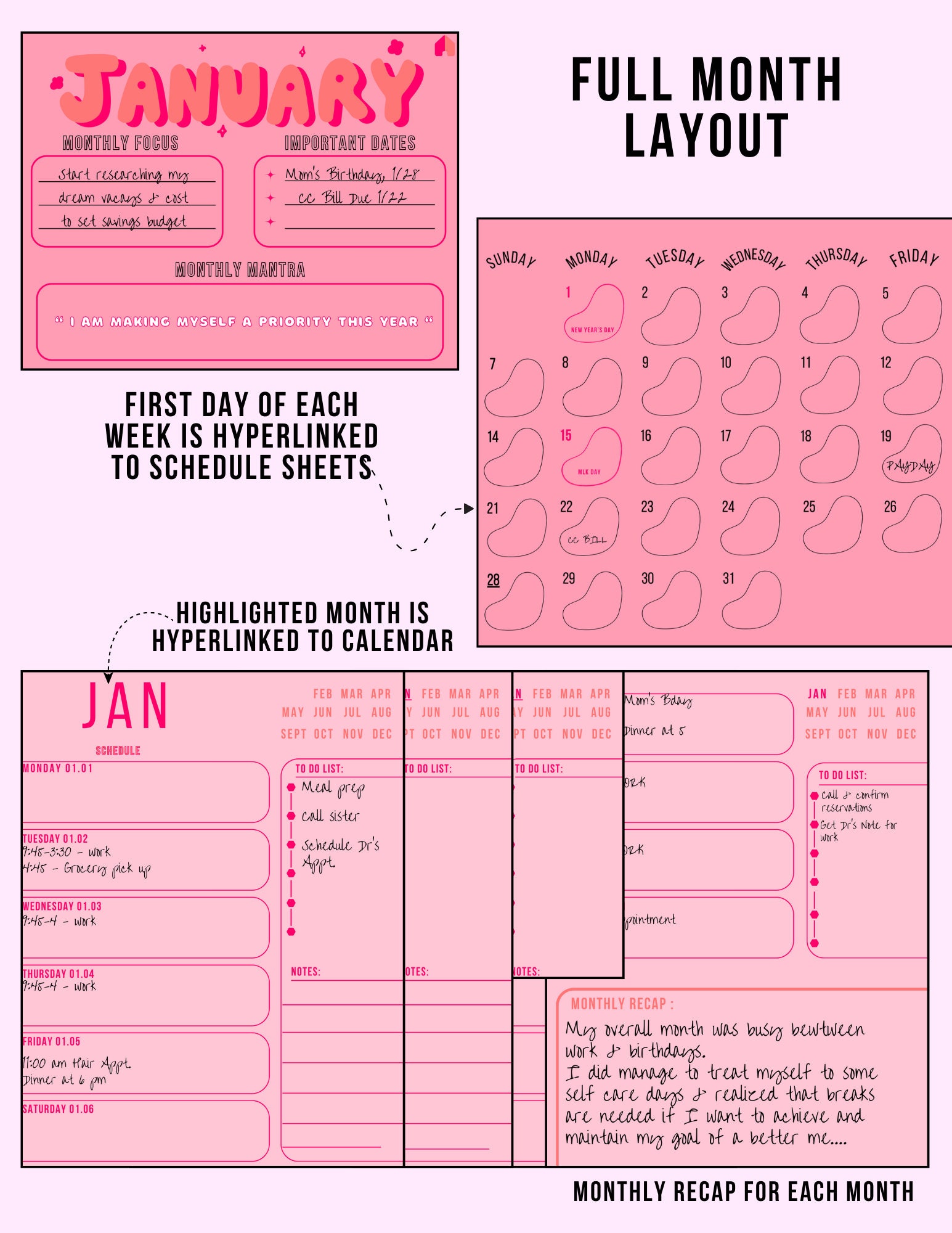 Digital 2024 Mantra + 369 Manifest Journal | 365 Day Planner | Schedule ...