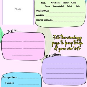 The Sims 4 Character Unofficial Planner | Goodnotes Journal | Printable ...