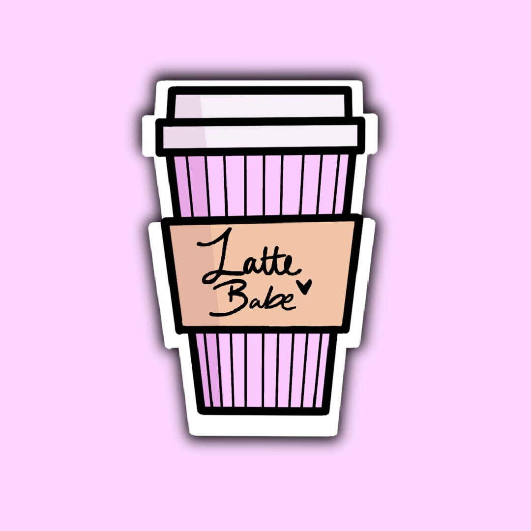 Latte Babe Waterproof Sticker Vinyl Phone Case Sticker - Etsy