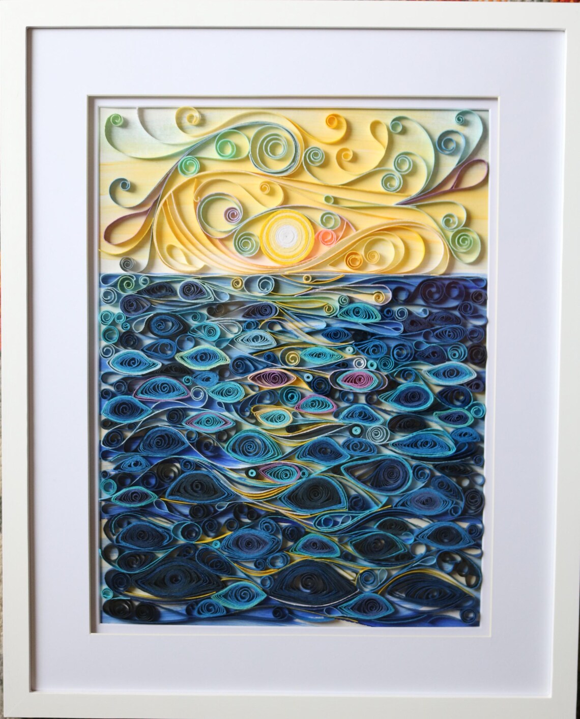 Light Reflections, Painting Paper Quilling Framed Wall Hanging - Etsy
