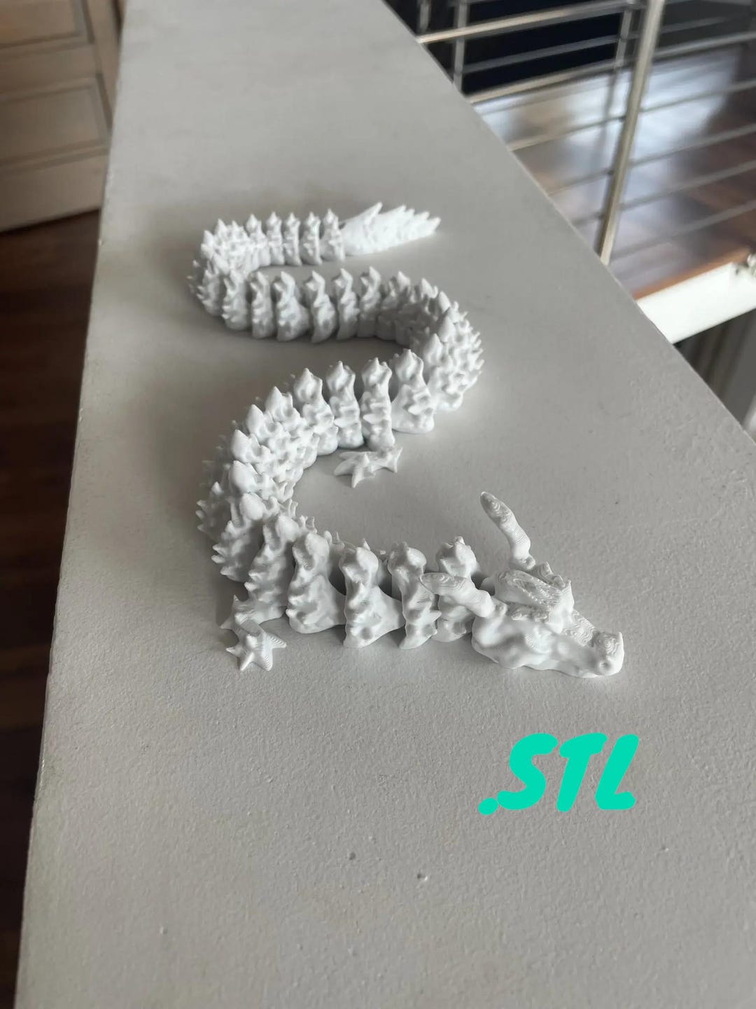 Crystal Dragon 3MF File for 3D Printing, 3MF Print Files, Articulating ...
