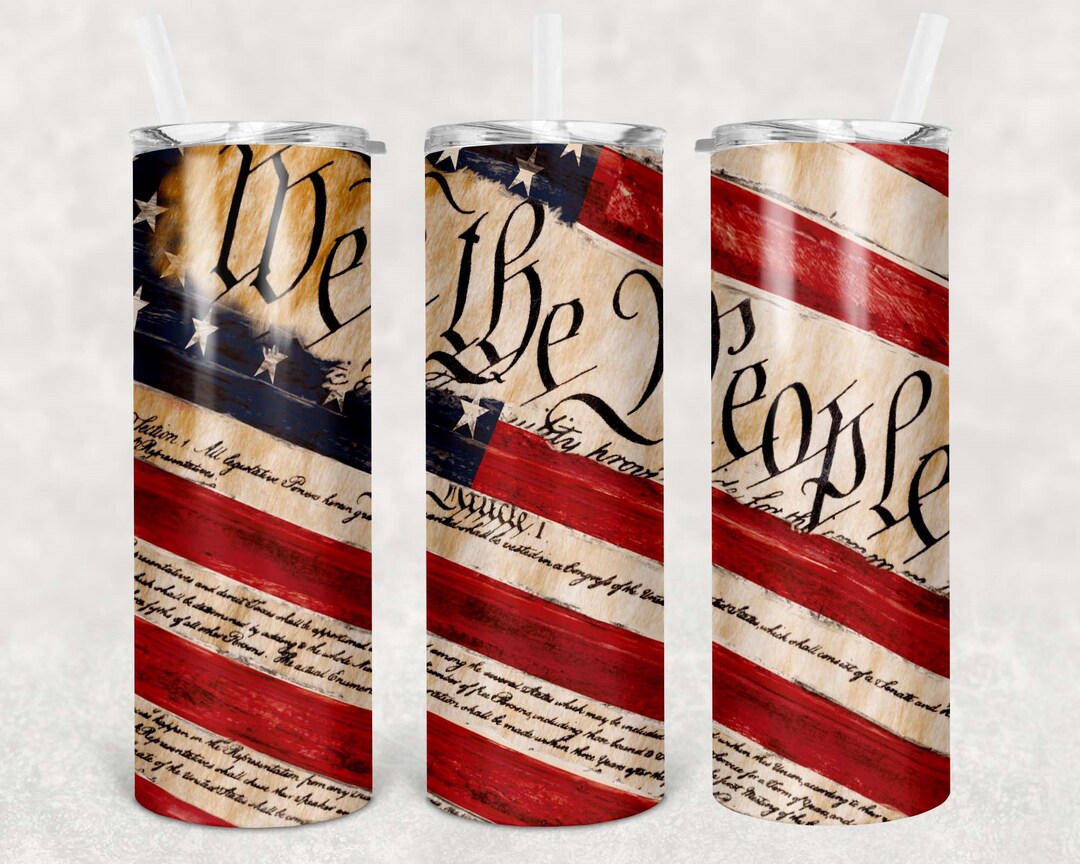 American Flag With Constitution, We the People 20 Oz. Tumbler, Gifts ...