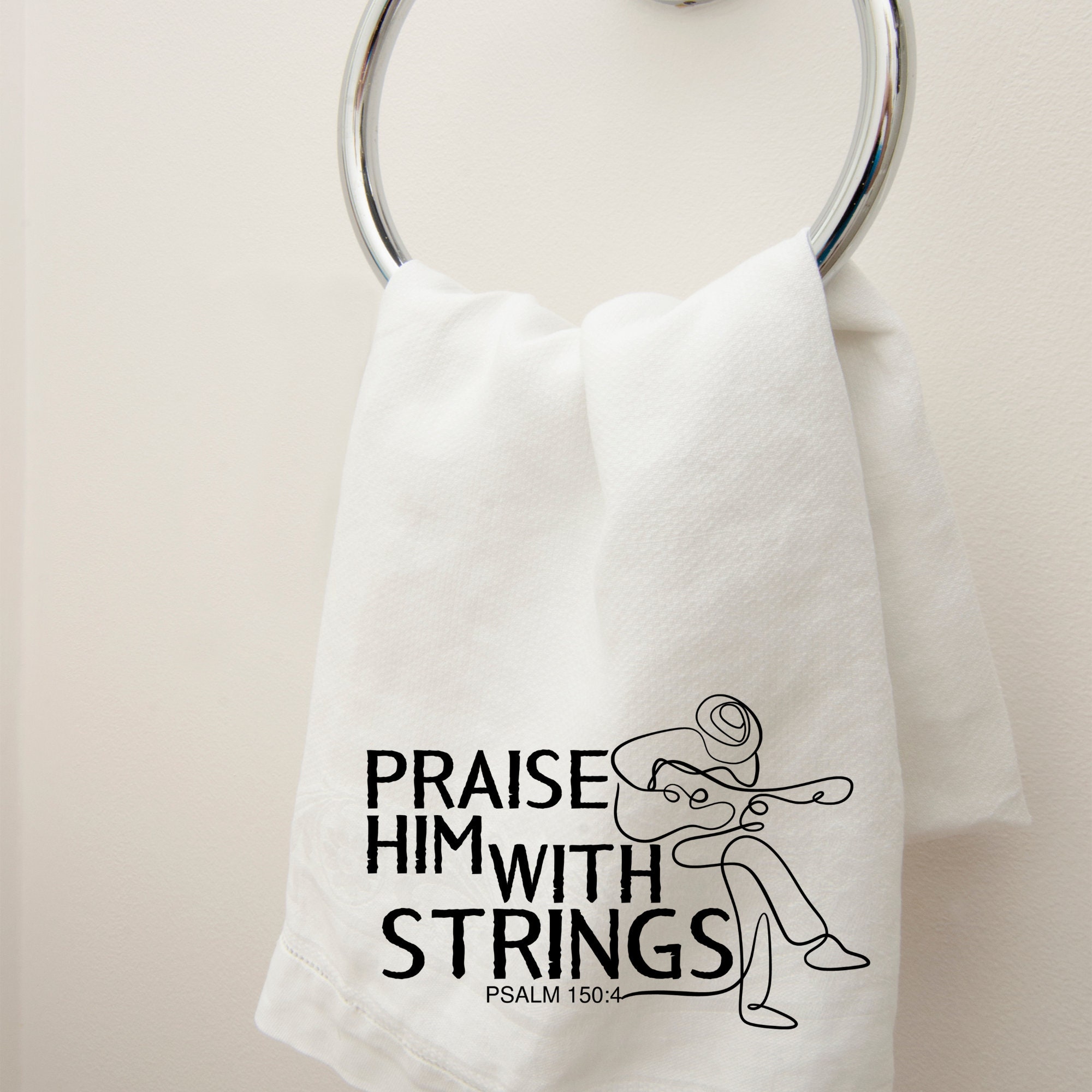 Praise Him With Strings Png File for Sublimation, Christian Png, Bible ...