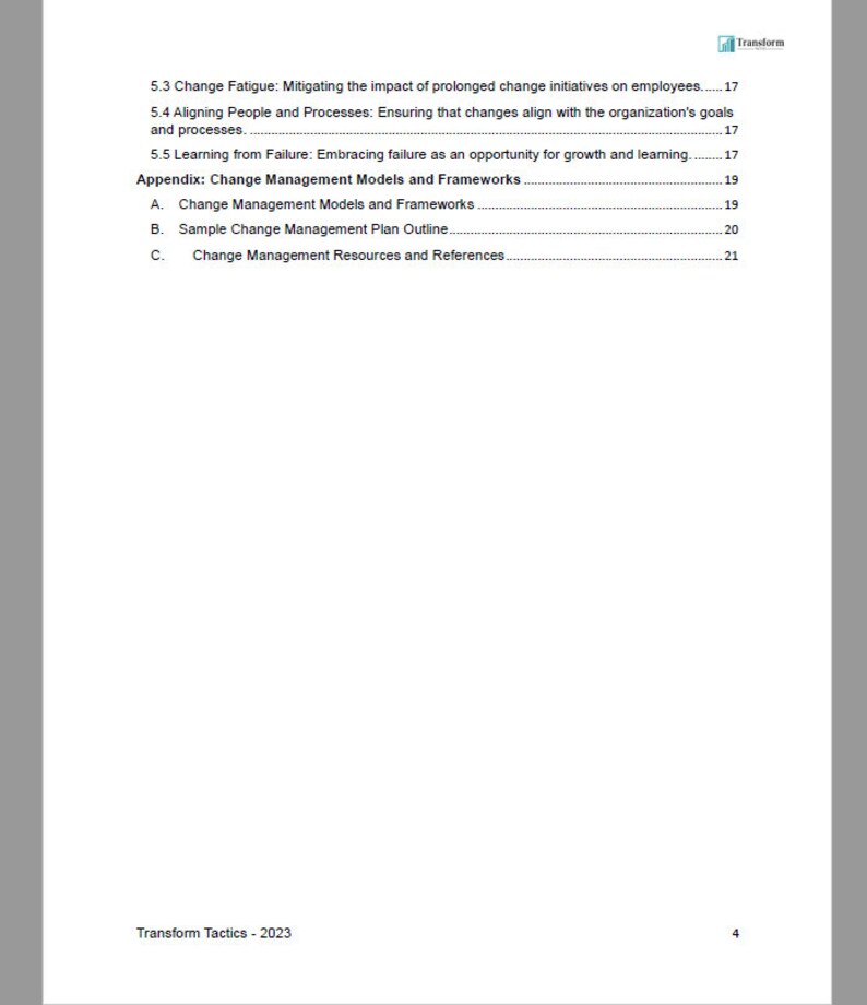 The Power of Transformation - A Guide to Effective Change Management E ...