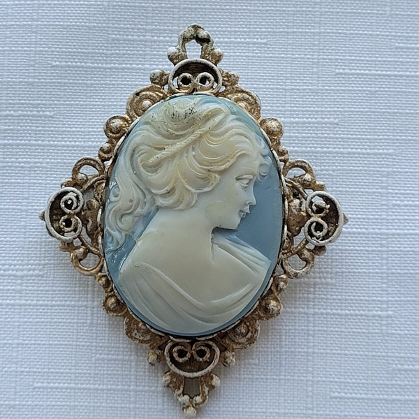 Blue Cameo - Etsy