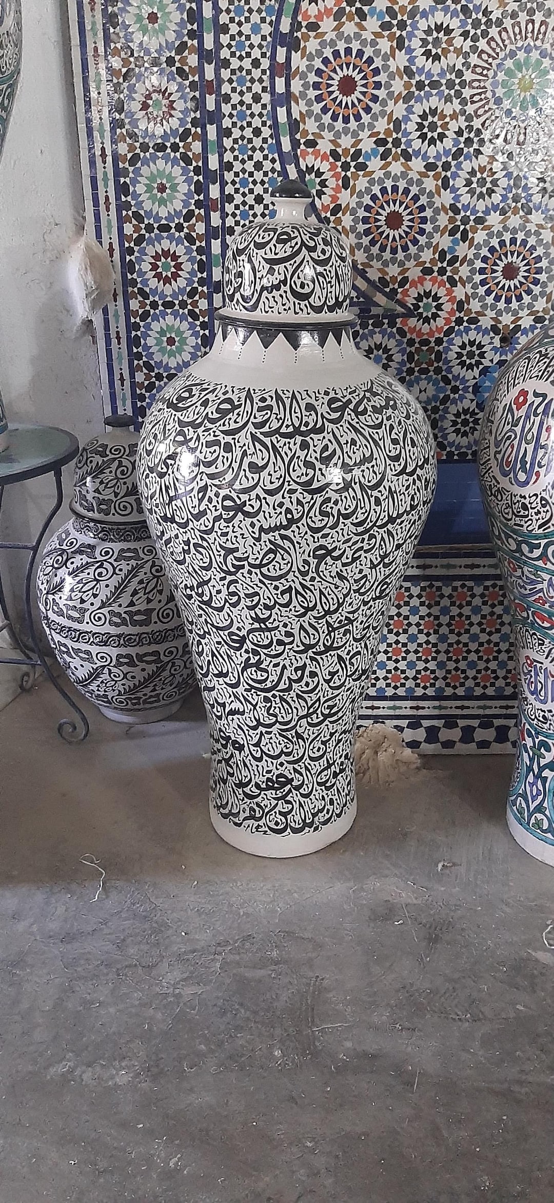 Handmade Moroccan Pottery Vase: Large Ceramic Islamic Art Decor - Etsy