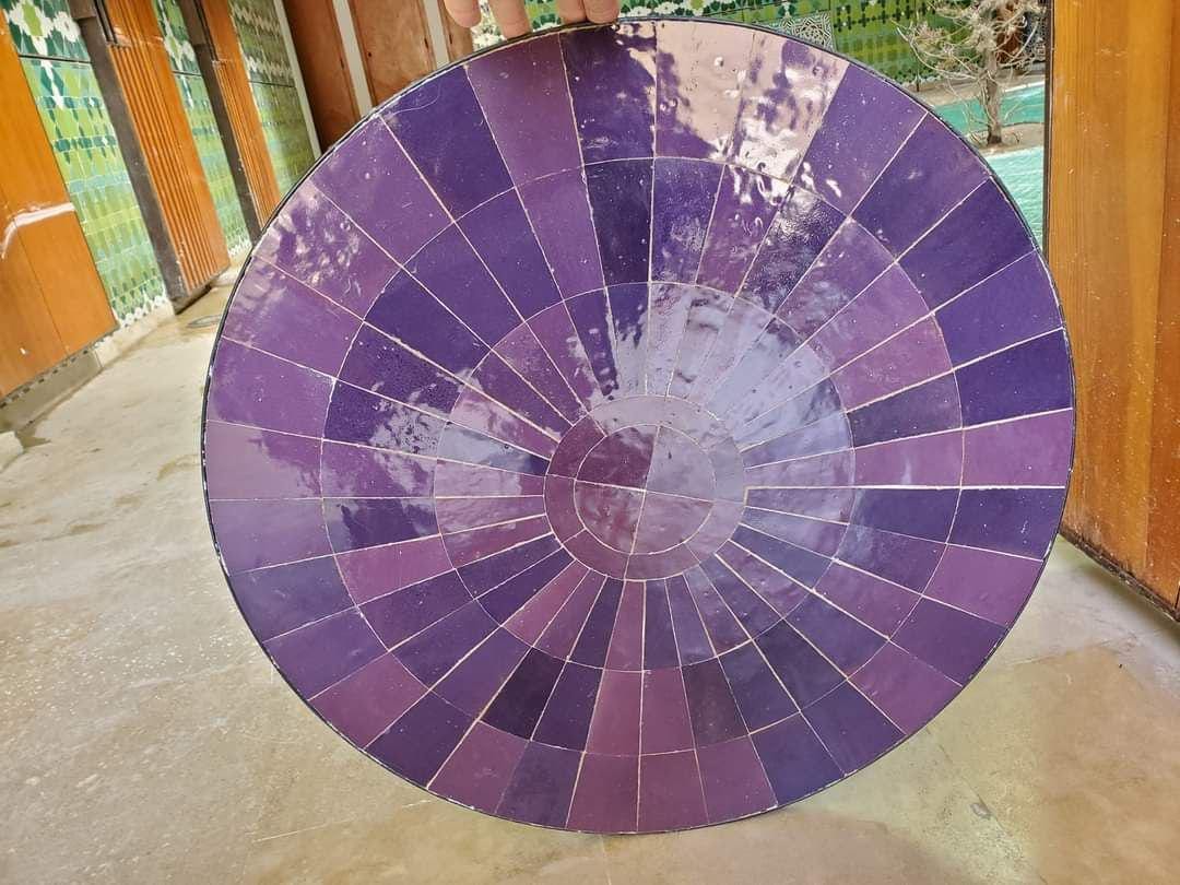Handmade Purple Moroccan Zellige Tile Table: Patio, Garden, Dining - Etsy