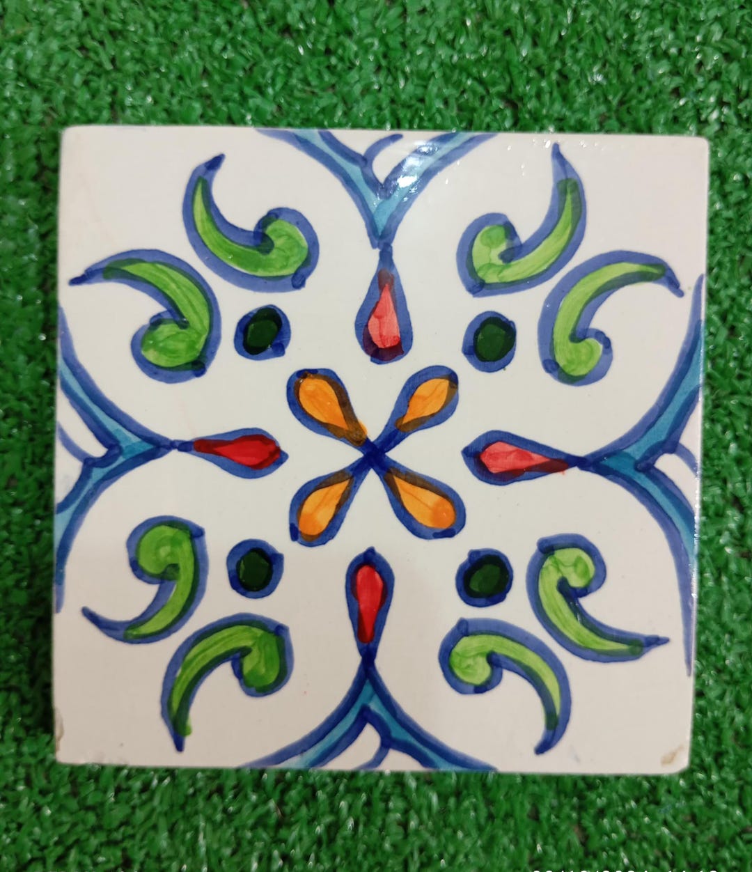 Hand-painted Moroccan Ceramic Tile – 4x4 Decorative Wall Tile - Etsy