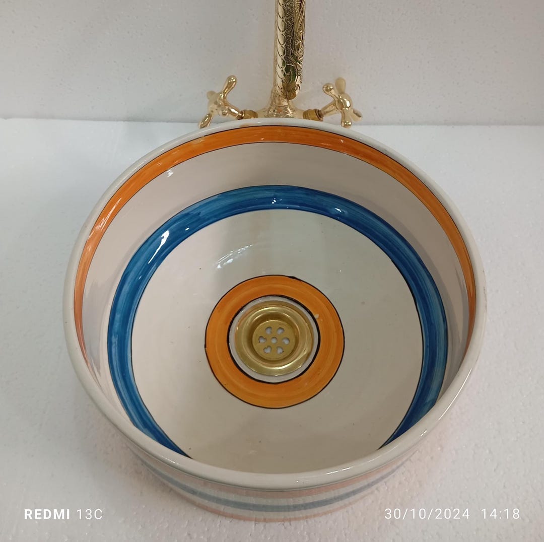 Ceramic Bathroom Sink-handmade Sink-ceramic Basin Sink -ceramic Vessel ...
