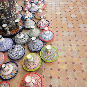 Handmade Moroccan Tagine for Cooking and Serving, Large Ceramic Tagine ...