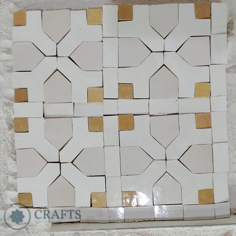 Handmade Moroccan Zellige Tile • 12x12 Geometric Terracotta Mosaic - Etsy