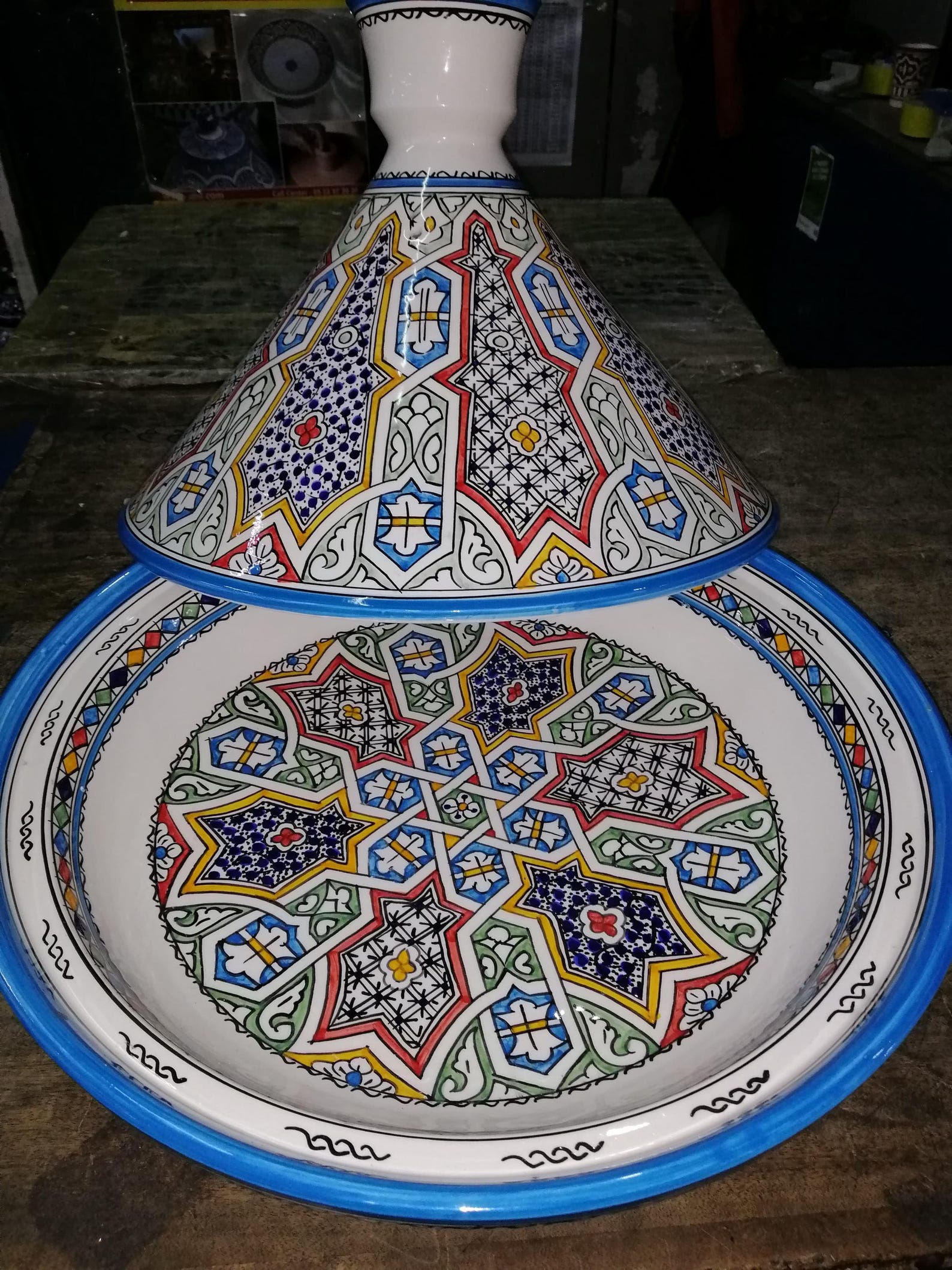 Handmade Moroccan Tagine for Cooking and Serving, Large Ceramic Tagine ...